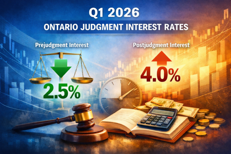 Ontario Judgment Interest Rates for Q1 2026 - courtready.ca
