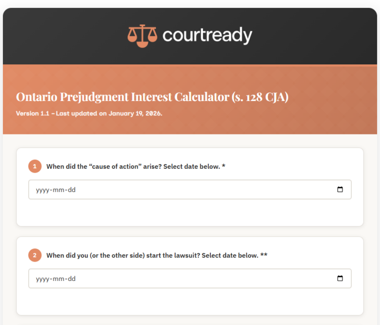 How to Calculate Prejudgment Interest in Ontario - courtready.ca